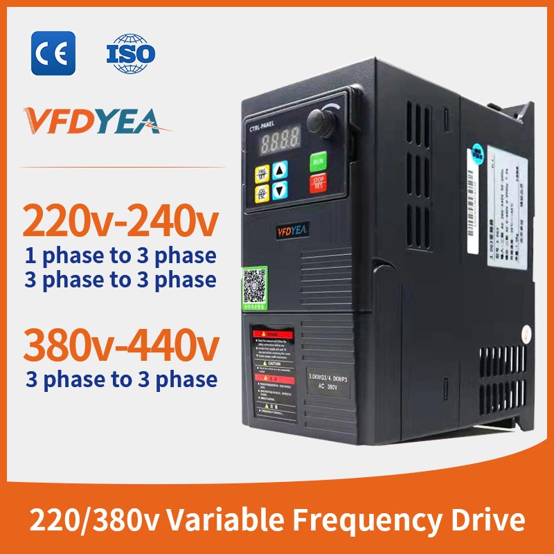 Vfd ความถี่อินเวอร์เตอร์ 1.5/2/3.0/4.0/7.5KW 380V 3 เฟสไดรฟ์ความเร็วตัว ...