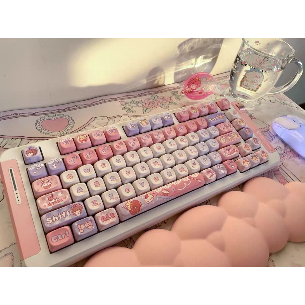 142 คีย์ Cardcaptor Sakura Keycaps MOA/Cherry ความสูง PBT วัสดุ ระเหิด ...