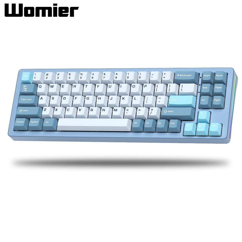 Womier S-K71 คีย์บอร์ดเมคคานิคอลไร้สาย บลูทูธ 2.4G แบบอะลูมิเนียมอัลลอย พร้อมสวิตช์หล่อลื่น ...