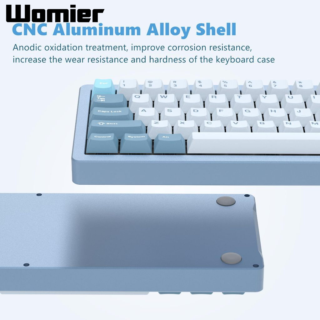 Womier S-K71 คีย์บอร์ดเมคคานิคอลไร้สาย บลูทูธ 2.4G แบบอะลูมิเนียมอัลลอย พร้อมสวิตช์หล่อลื่น ...