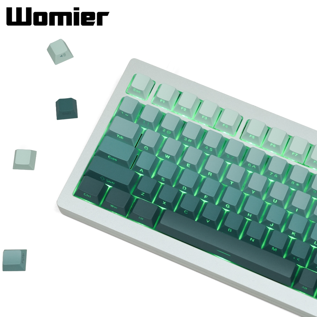Womier ปุ่มกดคีย์บอร์ด 136 คีย์ 5 ด้าน PBT ไฟแบ็คไลท์ RGB ลายเชอร์รี่ ...