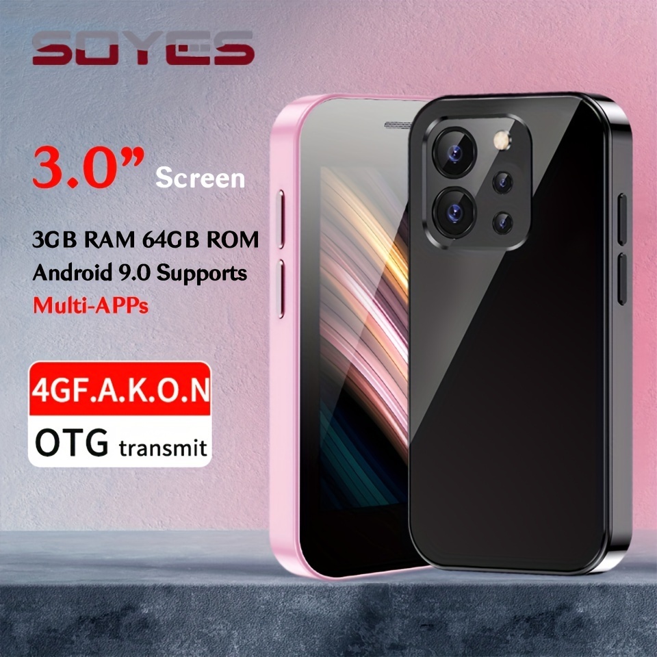 Soyes XS15 Pro 3.0 สมาร ์ ทโฟนขนาดเล ็ ก 4G LTE 3GB RAM 64GB ROM Android 9.0 Quad Core 2600mAh ...