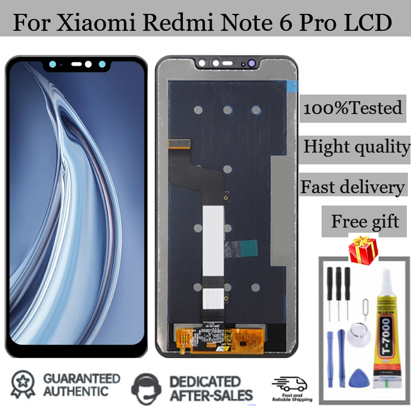 อะไหล่หน้าจอสัมผัส LCD แบบเปลี่ยน สําหรับ Xiaomi Redmi Note 6 Pro ...
