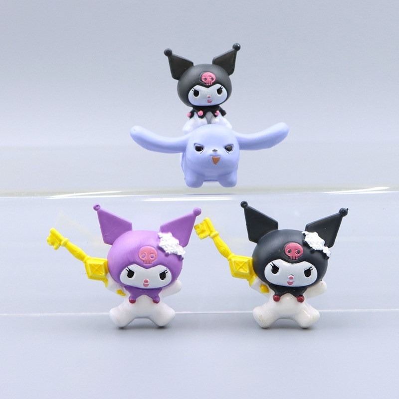 SANRIO โมเดลฟิกเกอร์ PVC รูปการ์ตูนอนิเมะ My Melody Kuromi Little Devil ...