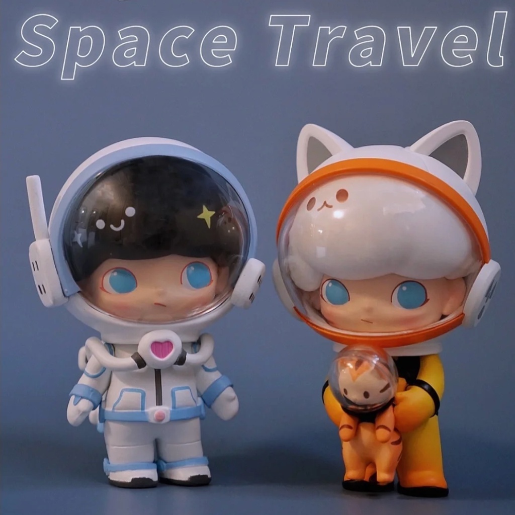 【ของแท้】POPMART Dimoo Space Travel Series กล่องสุ่ม ตุ๊กตาฟิกเกอร์ ของ ...