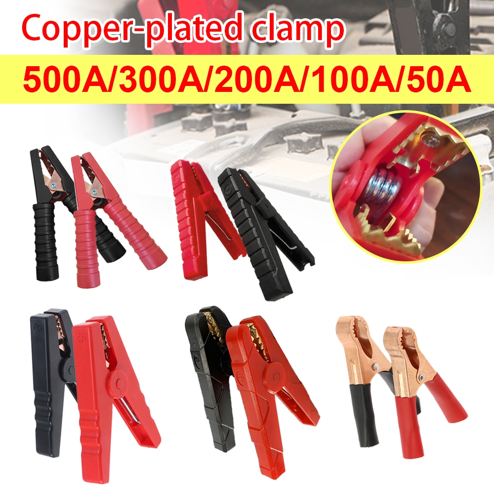 100A 300A 500A Heavy Duty ทองแดงจระเข้คลิป Terminal แบตเตอรี่ไฟฟ้า ...