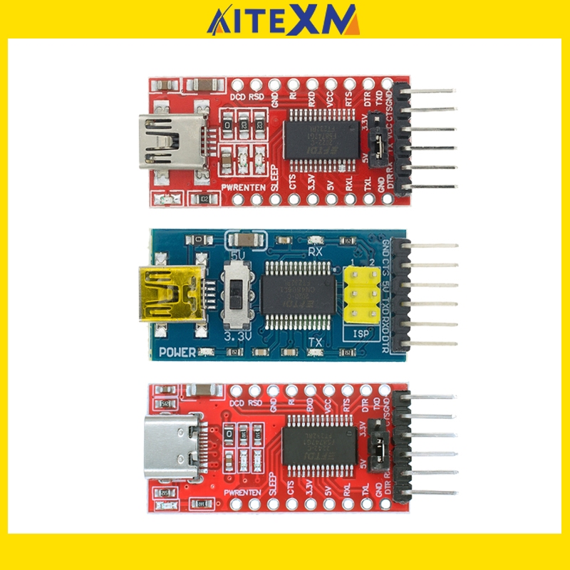 Ft232Rl Ftdi Usb 3.3V 5.5V To Ttl Serial อะแดปเตอร์โมดูลสําหรับ Arduino ...