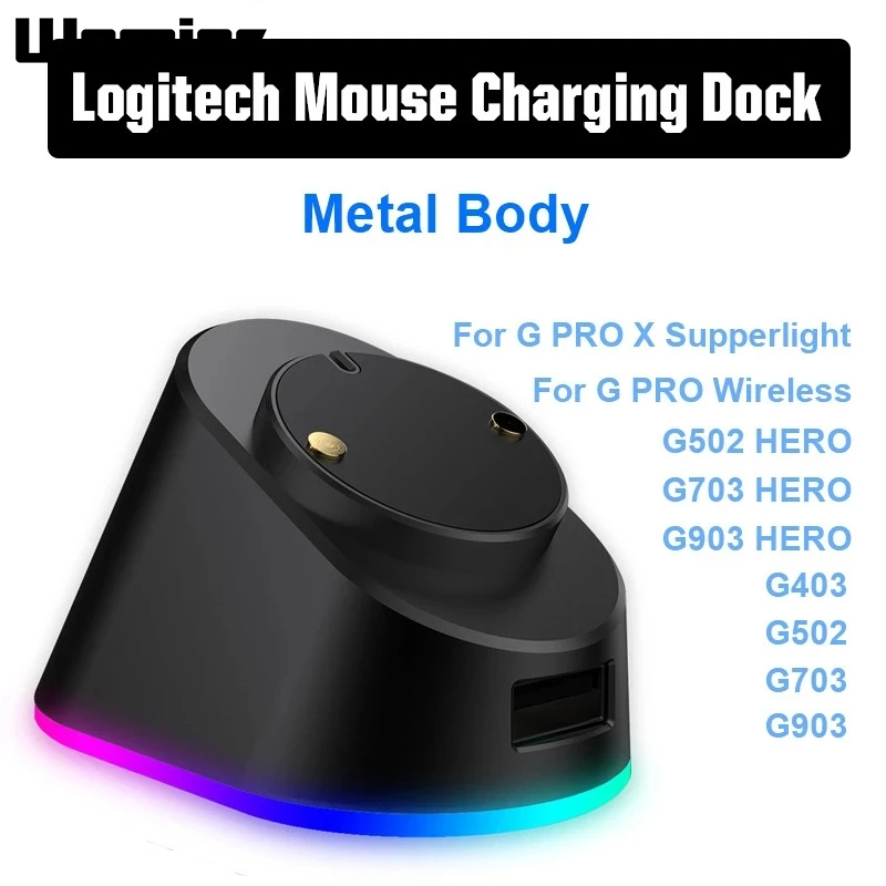Womier แท่นชาร์จเมาส์ไร้สาย ไฟ RGB สําหรับ Logitech G Pro X Superlight ...