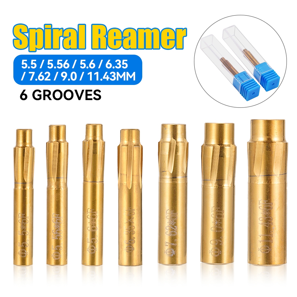 ดอกรีมเมอร์ แบบเกลียว 6 ร่อง เครื่องมือช่าง 5.5-11.43 มม. อุปกรณ์เสริม ...