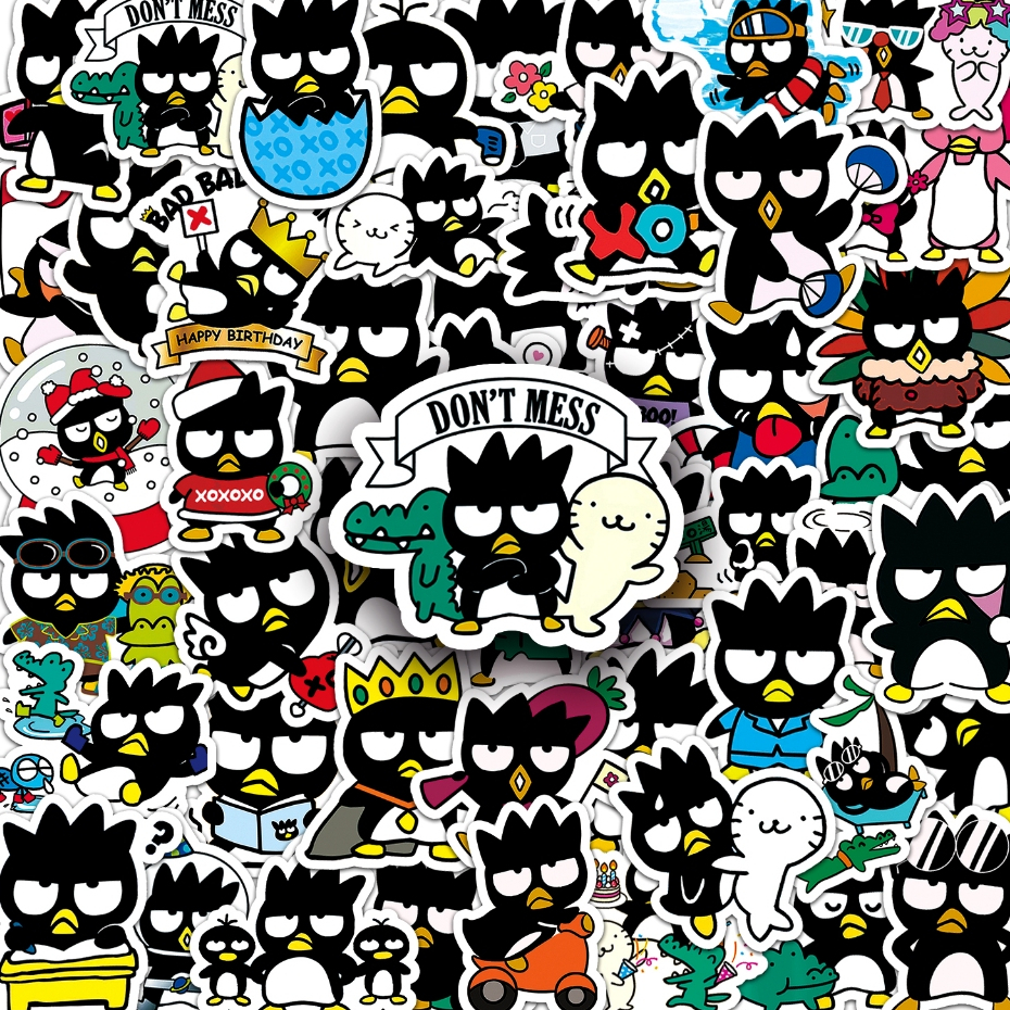 50/10 ชิ้นตลก BADTZ-MARU Sanrio สติกเกอร์กันน้ําสําหรับโทรศัพท์แล็ปท็อป ...