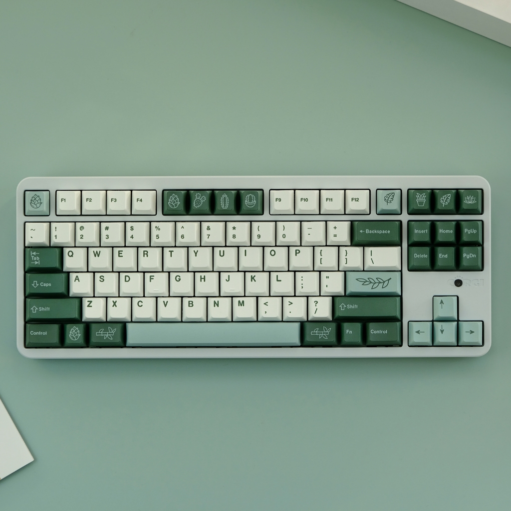 ภาษาอังกฤษ GMK Botanical Keycaps Clone Cherry Profile Keycap PBT Dye ...