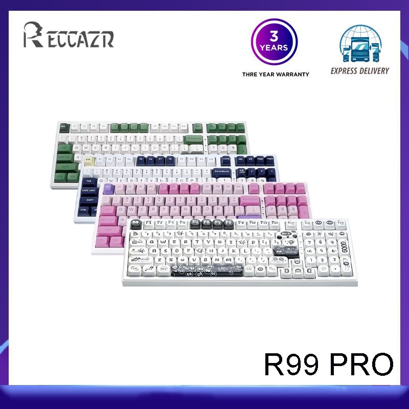 Reccazr R99 PRO คีย์บอร์ดเกมมิ่งไร้สาย RGB แบตเตอรี่ 8000mah | Shopee ...