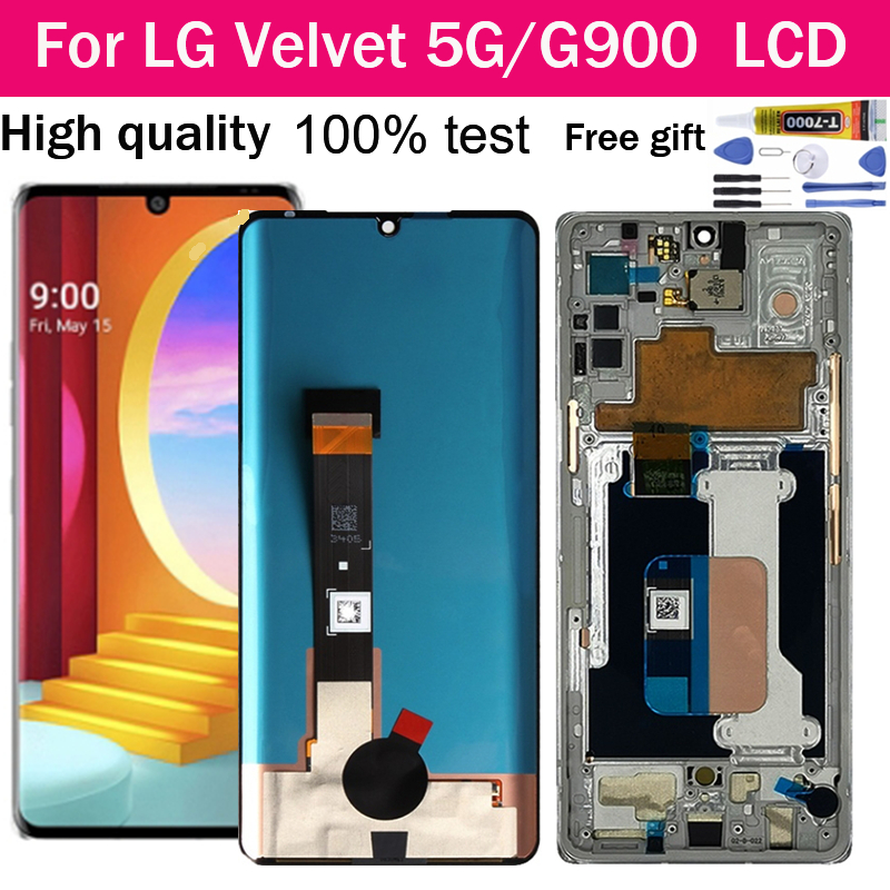 อะไหล่หน้าจอสัมผัส LCD ดิจิไทเซอร์ สําหรับ LG Velvet 5G G900 LM-G900N LG G9 | Shopee Thailand