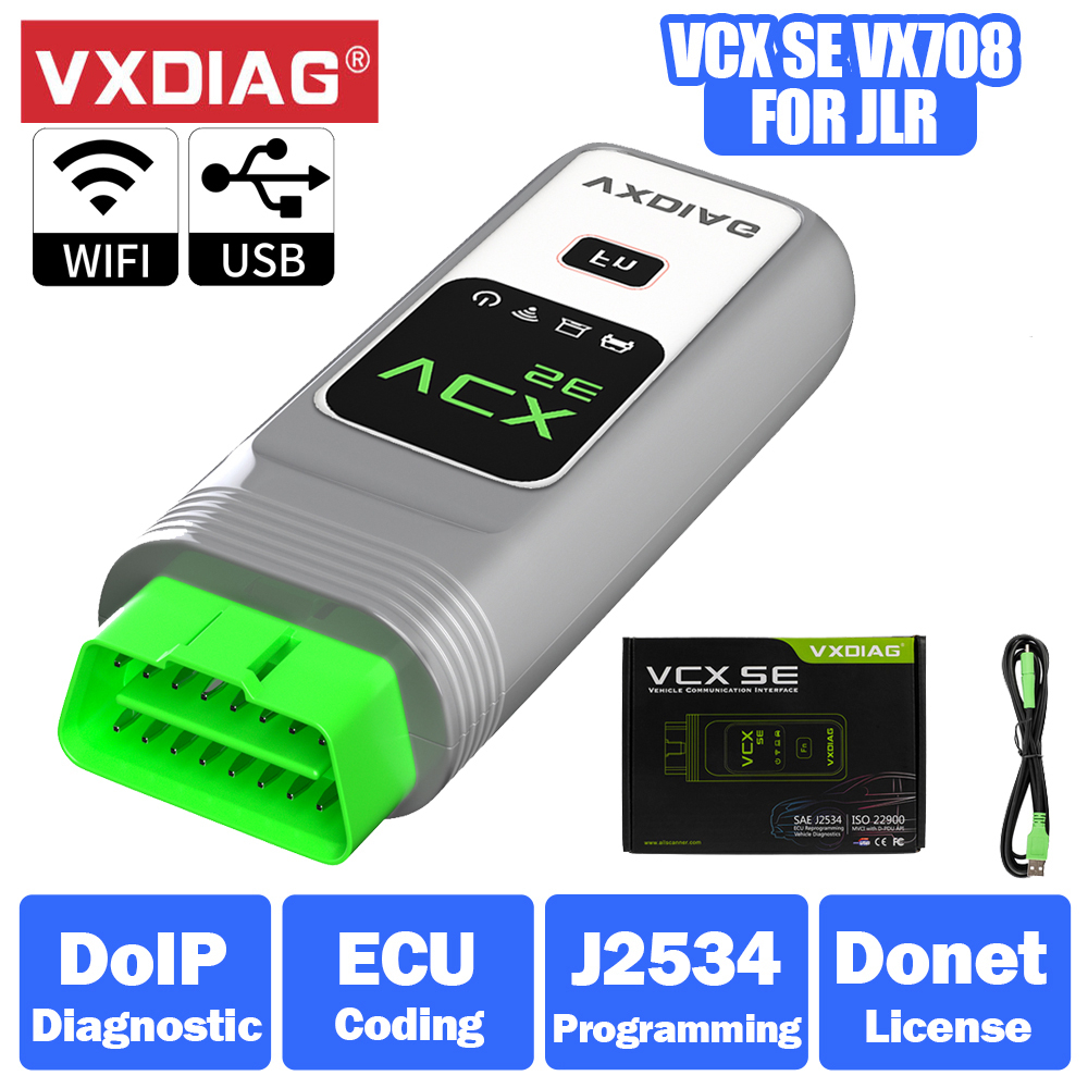 Vxdiag VCX SE VX708 เครื่องสแกนเนอร์วินิจฉัยรถยนต์ JLR DoIP OBD2 J2534 ...