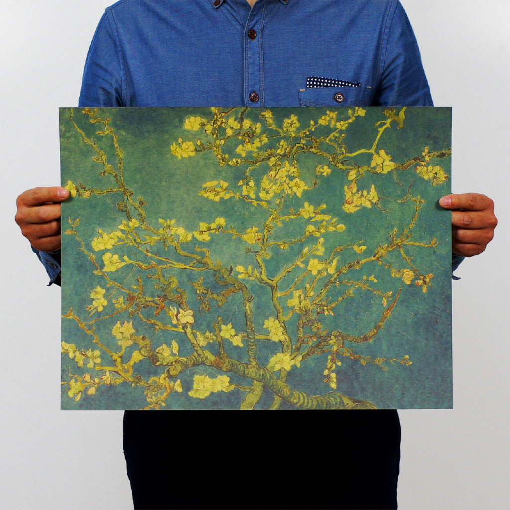Van Gogh-Star/Nostalgic โปสเตอร์สีน้ํามันสไตล์วินเทจขนาด 36X47 ซม ...