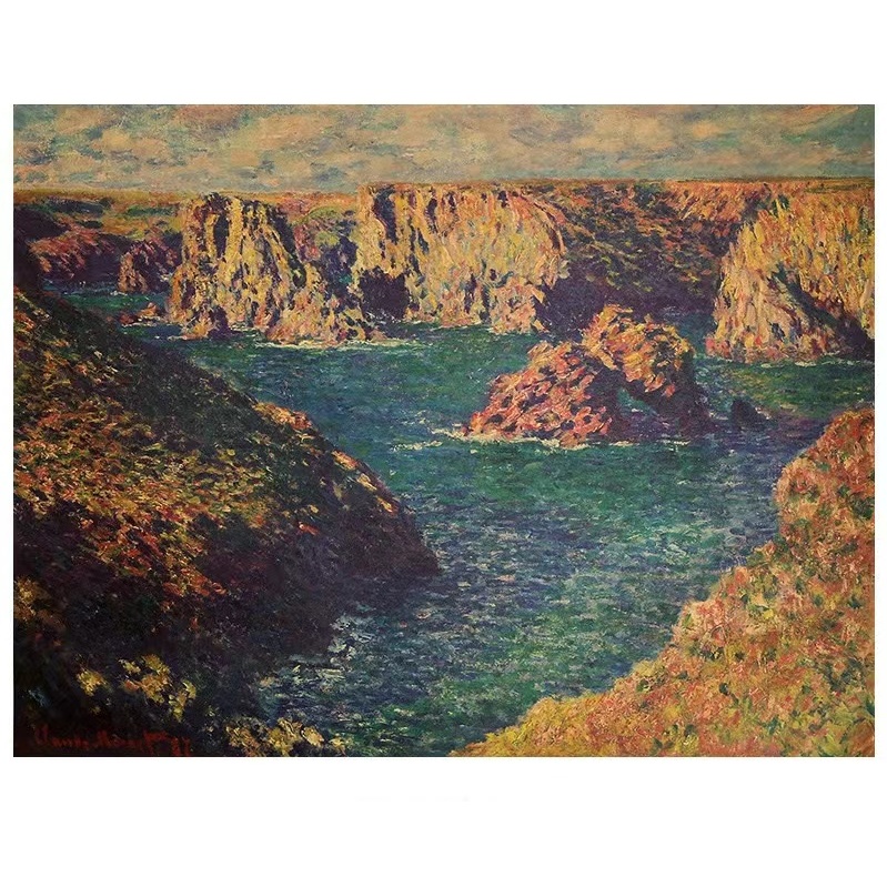 โปสเตอร์กระดาษคราฟท์ ลายภาพวาดสีน้ํามัน Monet Van Gogh Picasso ขนาด ...