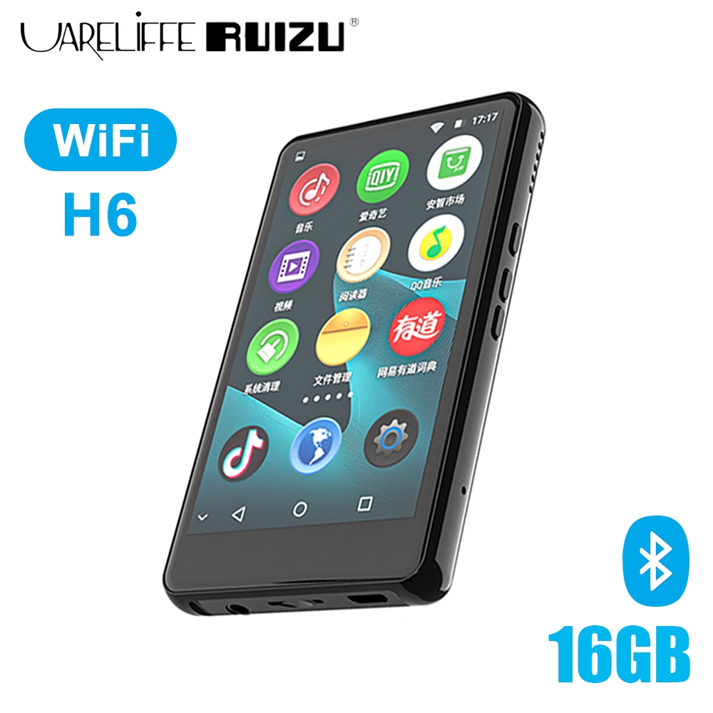 Uareliffe RUIZU H6 เครื่องเล่น MP3 MP4 WiFi หน้าจอสัมผัส 4 นิ้ว รองรับแ ...