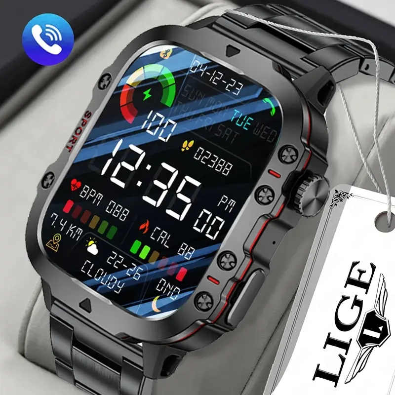 Lige Smartwatch ใหม่ นาฬิกาข้อมือสมาร์ทวอทช์ นาฬิกาผู้ชาย เชื่อมต่อ ...