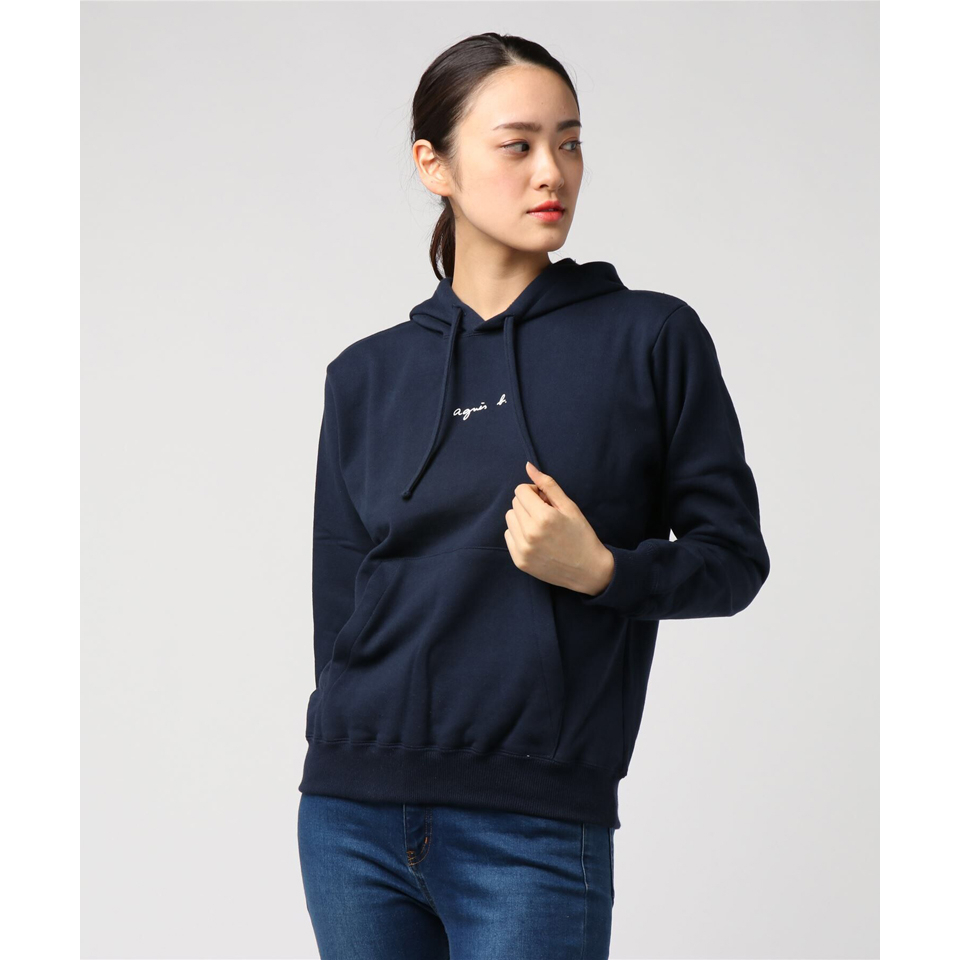 ใหม่ ตัวอักษรขนาดเล็ก 24 ตัว Cursive Agnes B. เสื้อกันหนาว มีฮู้ด แบบ ...