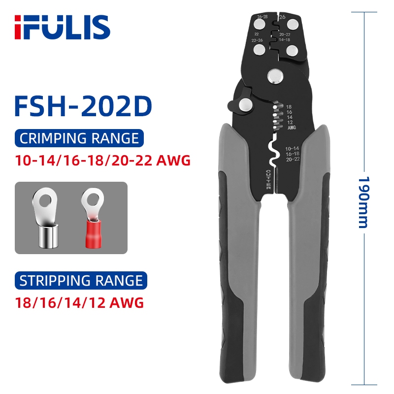 Hs-202b คีมตัดสายไฟ อเนกประสงค์ ช่วง 0.25-2.5 มม.2 7 นิ้ว HS-202D ...