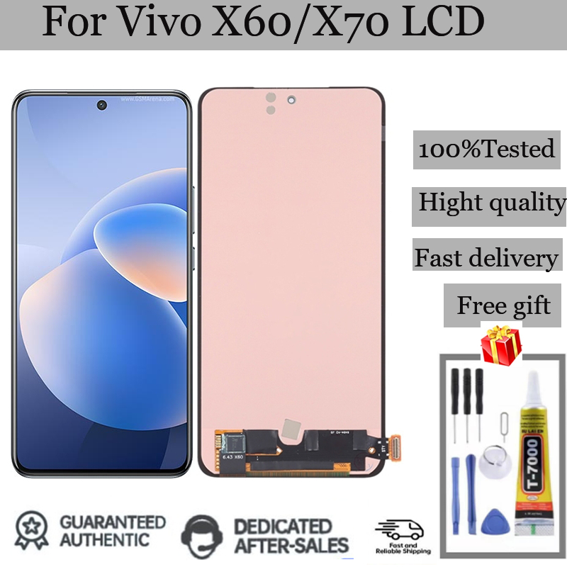 Original AMOLED สําหรับ Vivo X60 X60 Pro X70 เปลี่ยนหน้าจอสัมผัส LCD | Shopee Thailand