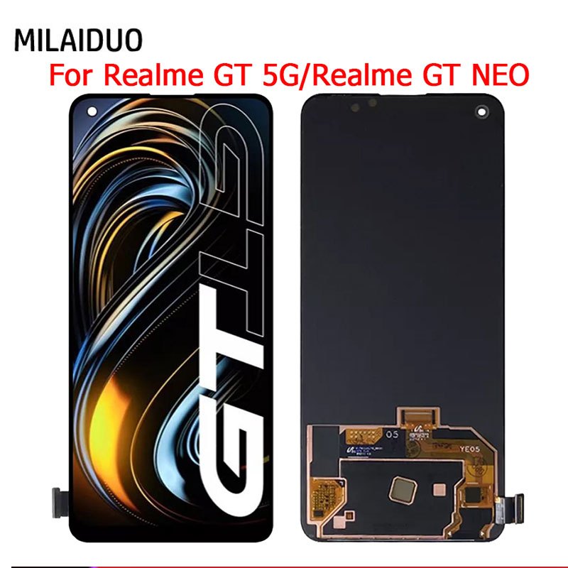 Amoled อะไหล่หน้าจอสัมผัสดิจิทัล LCD แบบเปลี่ยน สําหรับ OPPO Realme GT 5G Realme GT Neo 5G ...