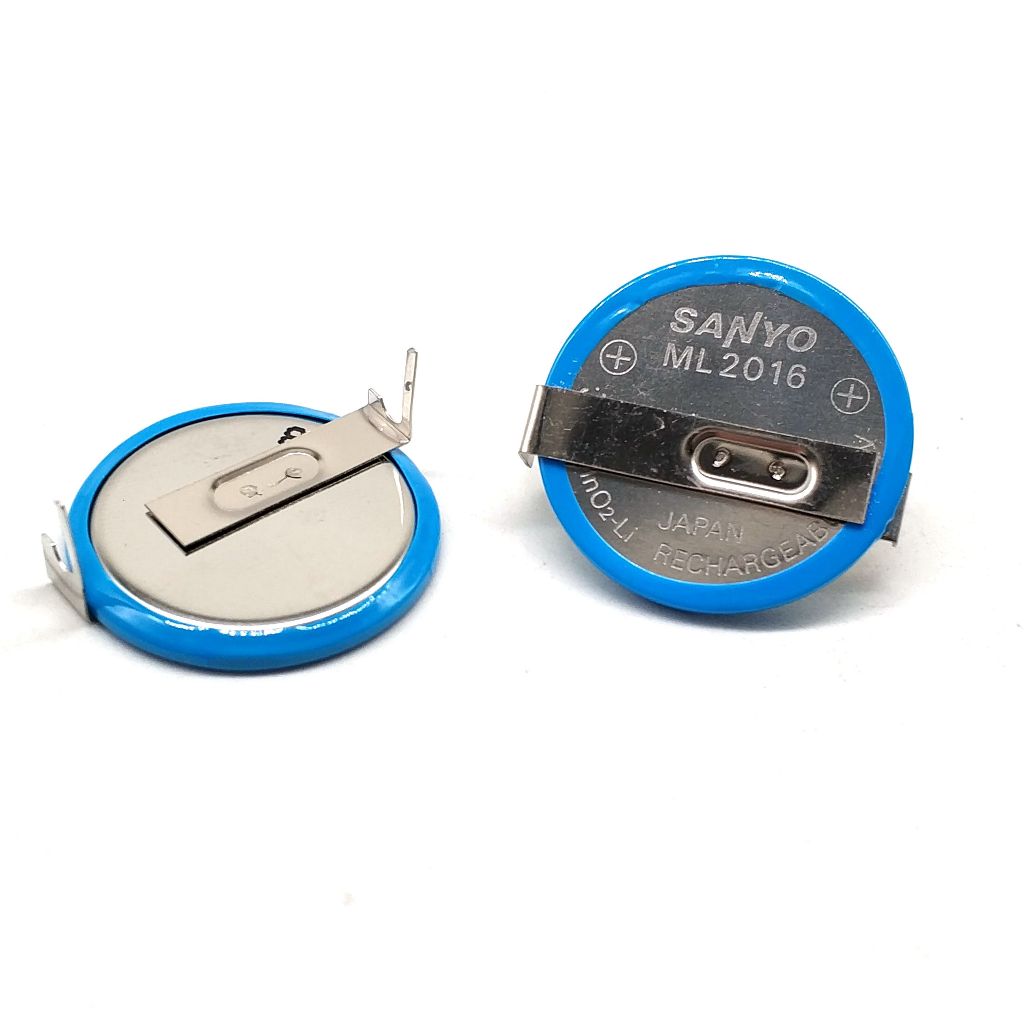แบตเตอรี่ปุ่มกด ML2016 Japan Sanyo ML2016 พร้อมหมุดบัดกรี 3V 1 ชิ้น ...