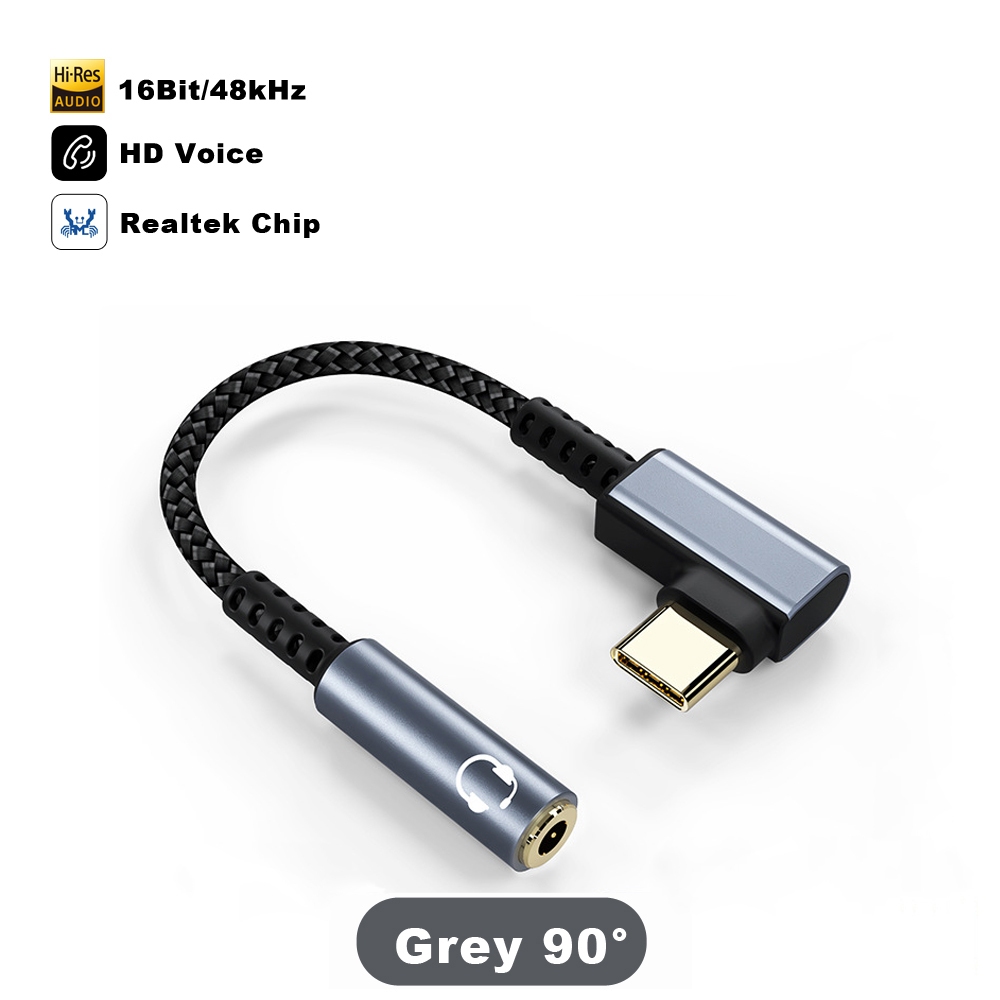 อะแดปเตอร์แจ็คหูฟัง USB C เป็น 3.5 มม. L54 HiFi DAC Realtek Chip 16 Bit ...