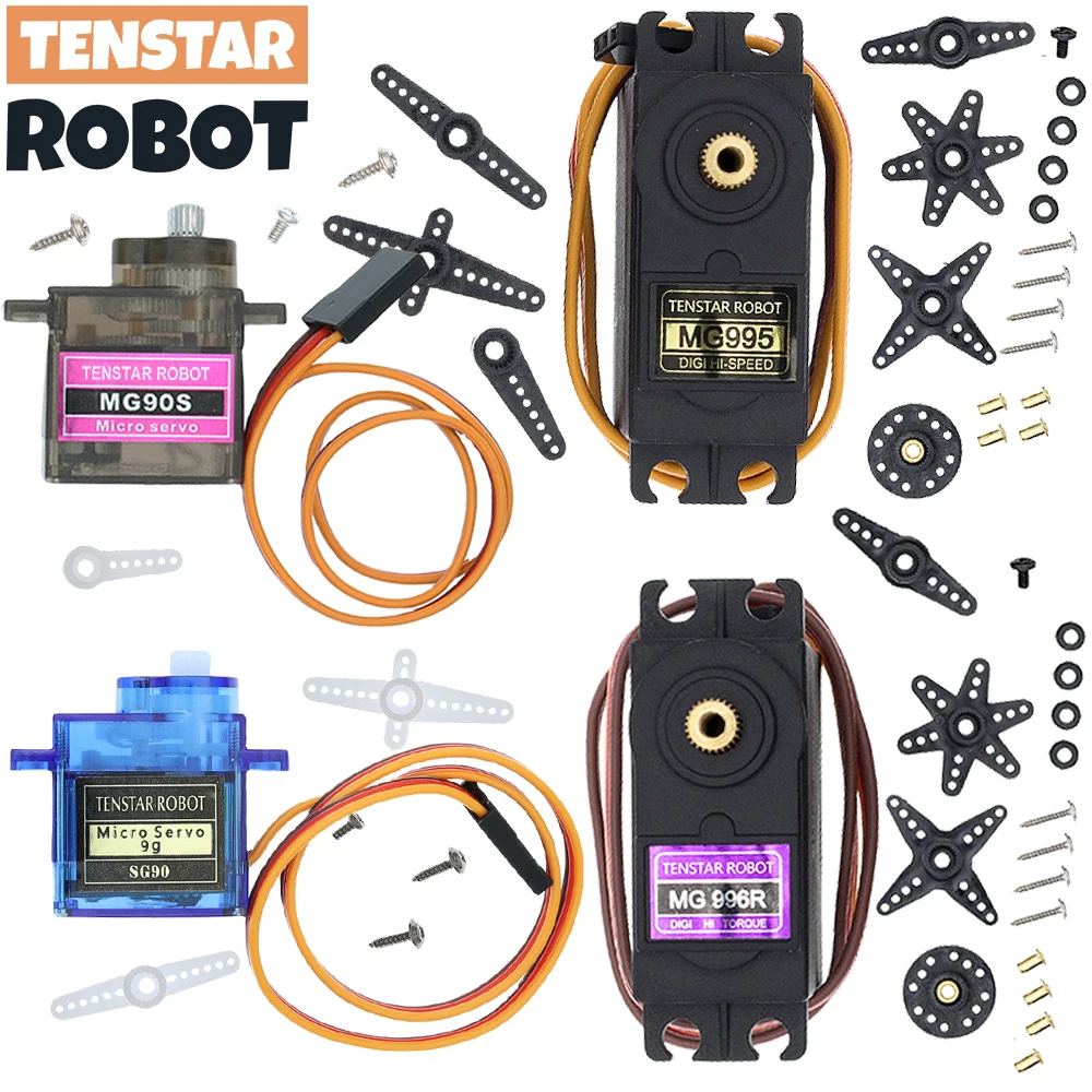 เซอร์โวไมโคร SG90 MG90S MG995 MG996 180° เกียร์โลหะ 9 กรัม สําหรับโมเดล ...