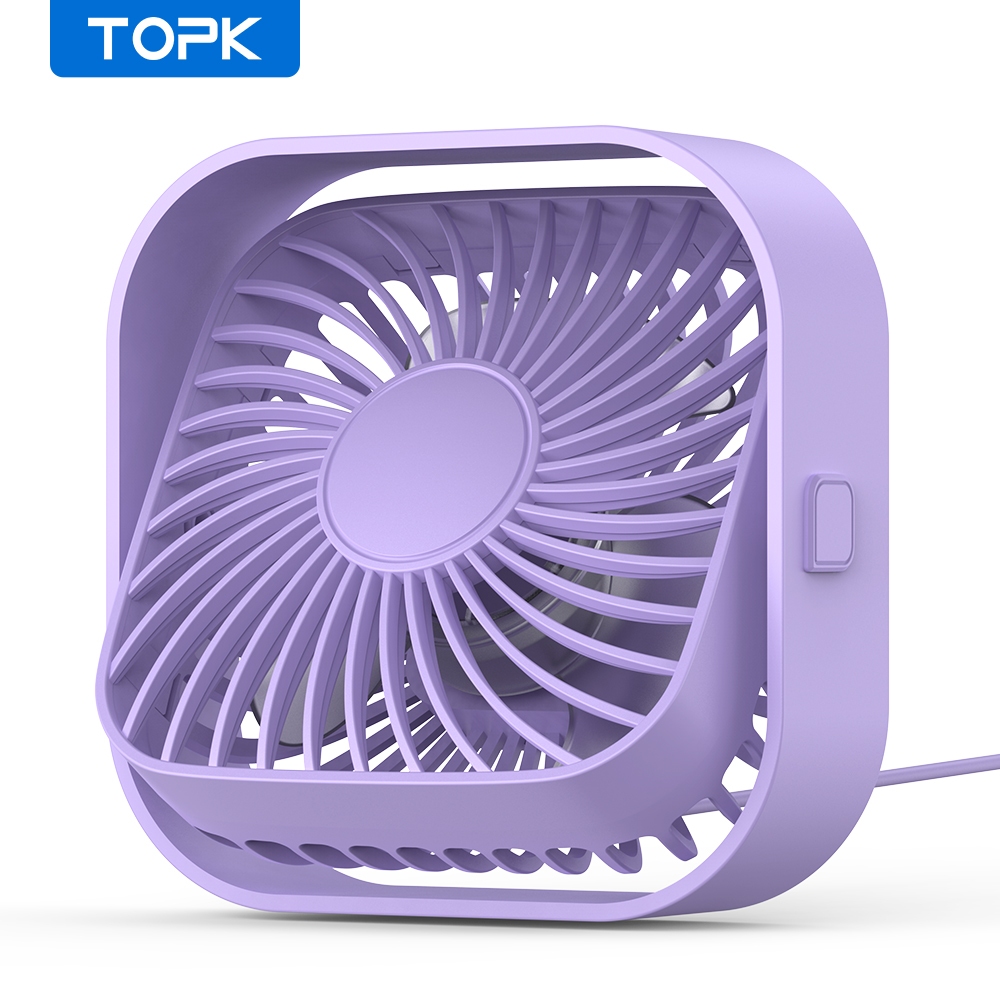 Topk K51 พัดลมตั้งโต๊ะ USB ขนาดเล็ก 360 องศา เสียงเงียบ 3 ความเร็ว 5 ...