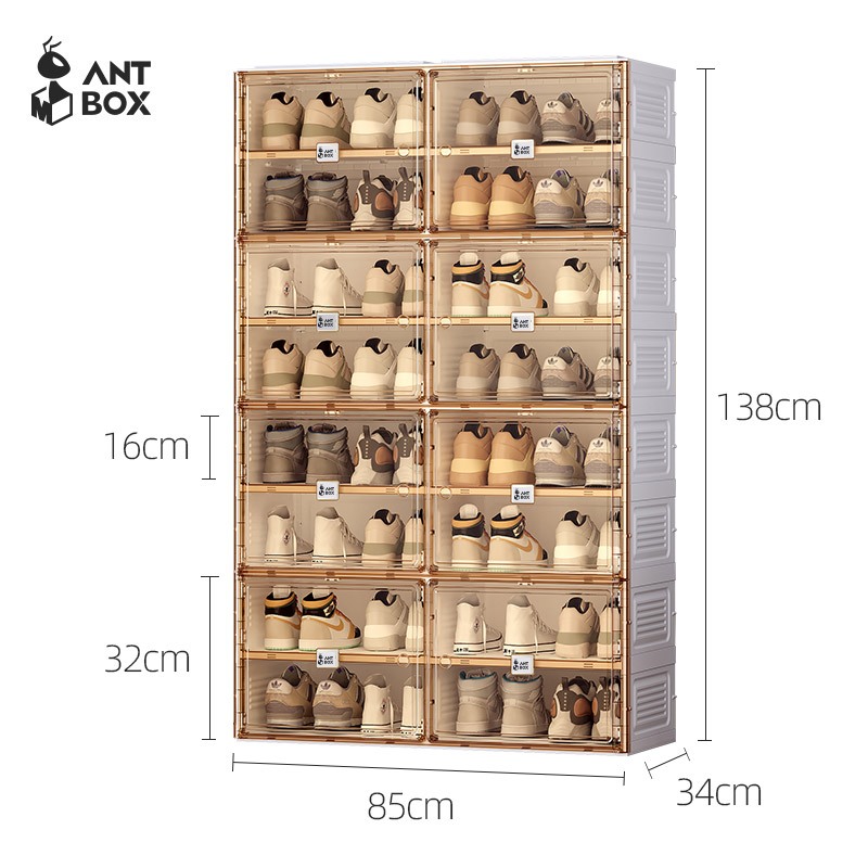 ANTBOX [พร้อมส่ง !! ] กล่องใส่รองเท้า-ตู้ใส่รองเท้า ติดตั้งง่าย พับเก็บ ...