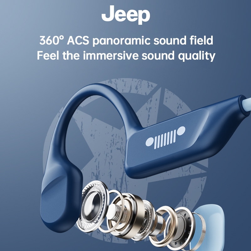 Jeep JPS-EC006 หูฟังบลูทูธ 5.3 IPX6 กันน้ํา สําหรับเล่นกีฬา แบตเตอรี่ยาวนาน หูฟังไร้สาย พร้อม ...