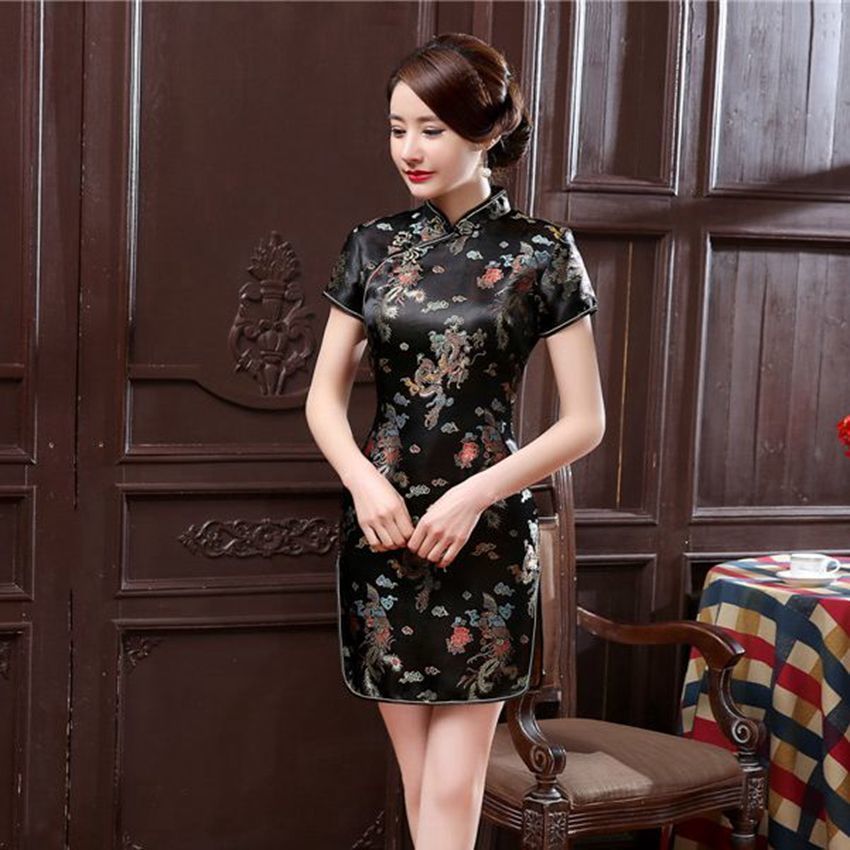 ชุดราตรีกี่เพ้า ยาว สไตล์จีน พลัสไซซ์ M-6XL 0143 | Shopee Thailand