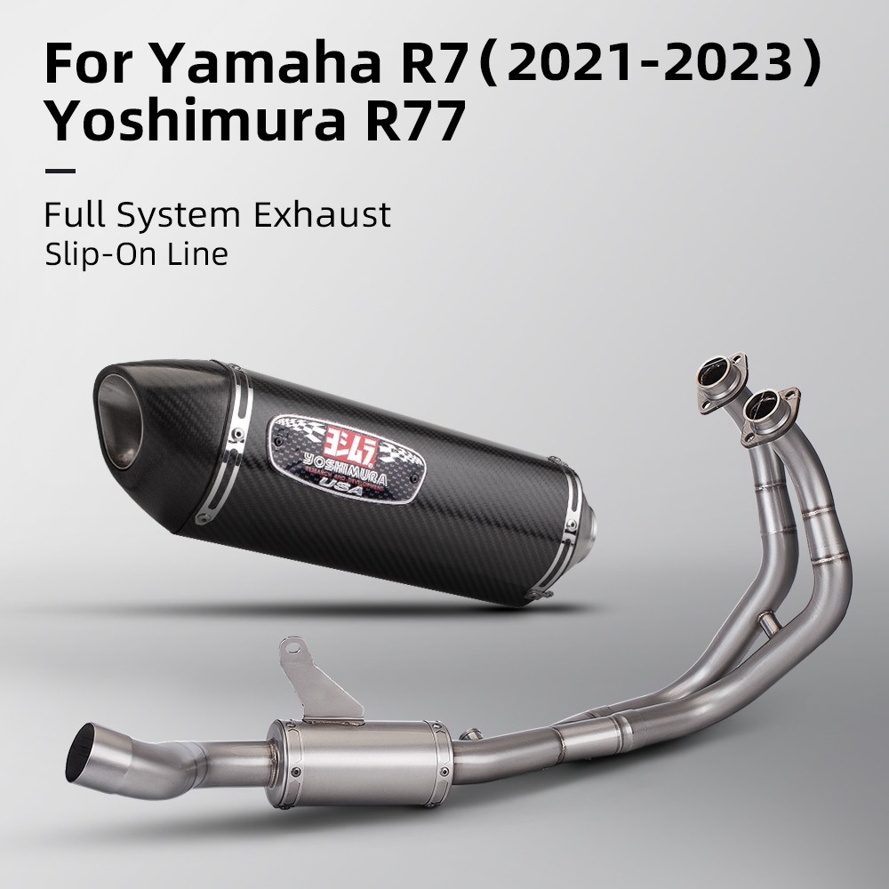 ท่อไอเสีย แบบเต็ม 51 มม. สําหรับ Yamaha R7 2021-2023 YZF R7 YZF-R7 ...