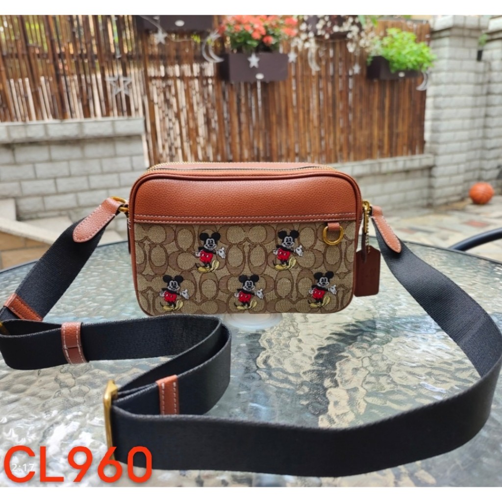 พร้อมส่ง ของแท้ COAC-H Disney กระเป๋าสะพายไหล่ข้างเดียว หนังวัว CL960 ...