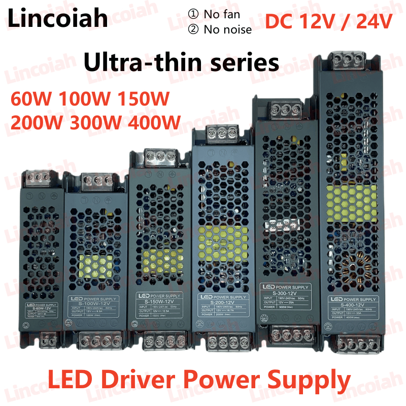 อะแดปเตอร์พาวเวอร์ซัพพลาย DC 12V 24V 5A 12A 60W 100W 150W 200W 300W 400W แบบบางพิเศษ | Shopee ...