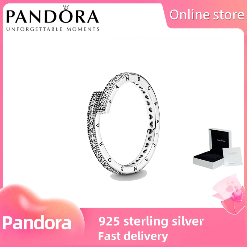 100% ของแท้ เงินสเตอร์ลิง S925 PANDORA [ 199491 แหวนซ้อนทับประกาย C01 | Shopee Thailand