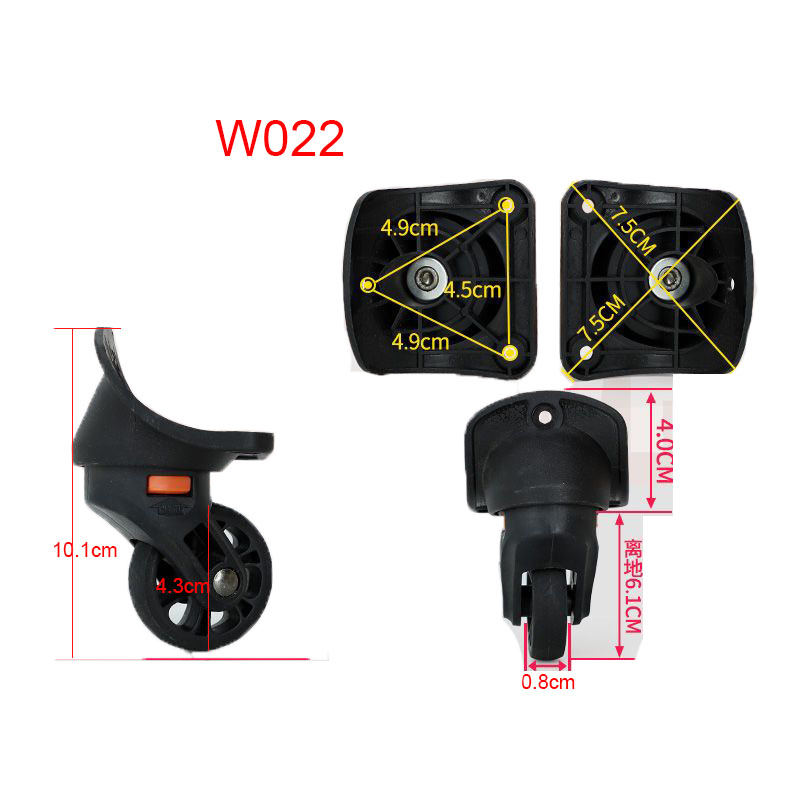 W022 ลูกกลิ้งล้อกระเป๋าเดินทาง แบบหนัง เสียงเงียบ แบบเปลี่ยน | Shopee ...