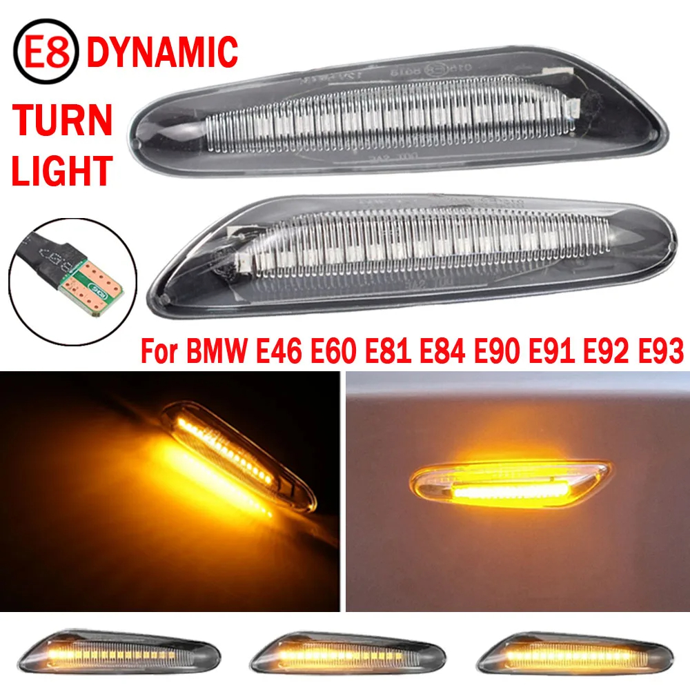ไฟสัญญาณเลี้ยวไดนามิก LED สําหรับ BMW E90 E91 E92 E93 E60 E87 E82 E46 2 ชิ้น | Shopee Thailand