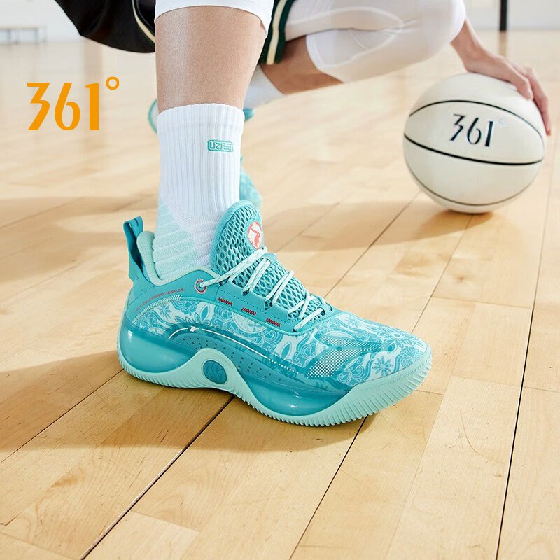 361 Degrees Ag2 Lvl Up รองเท้าบาสเก็ตบอลสำหรับผู้ชาย การฝึกการต่อสู้จริง การกันกระแทก การเด้ง ...