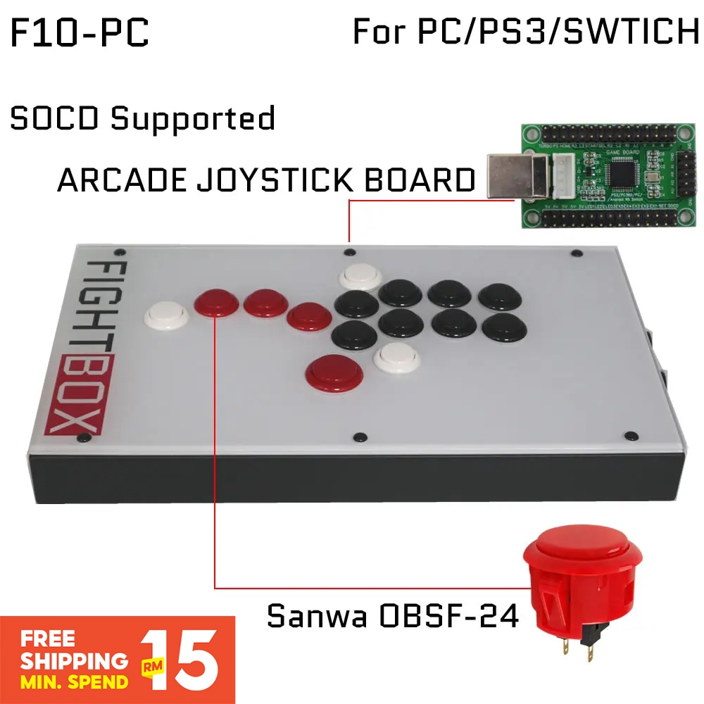 ⭐⭐⭐Fightbox F10 จอยเกมอาร์เคด สําหรับ PC PS XBOX SWITCH | Shopee Thailand