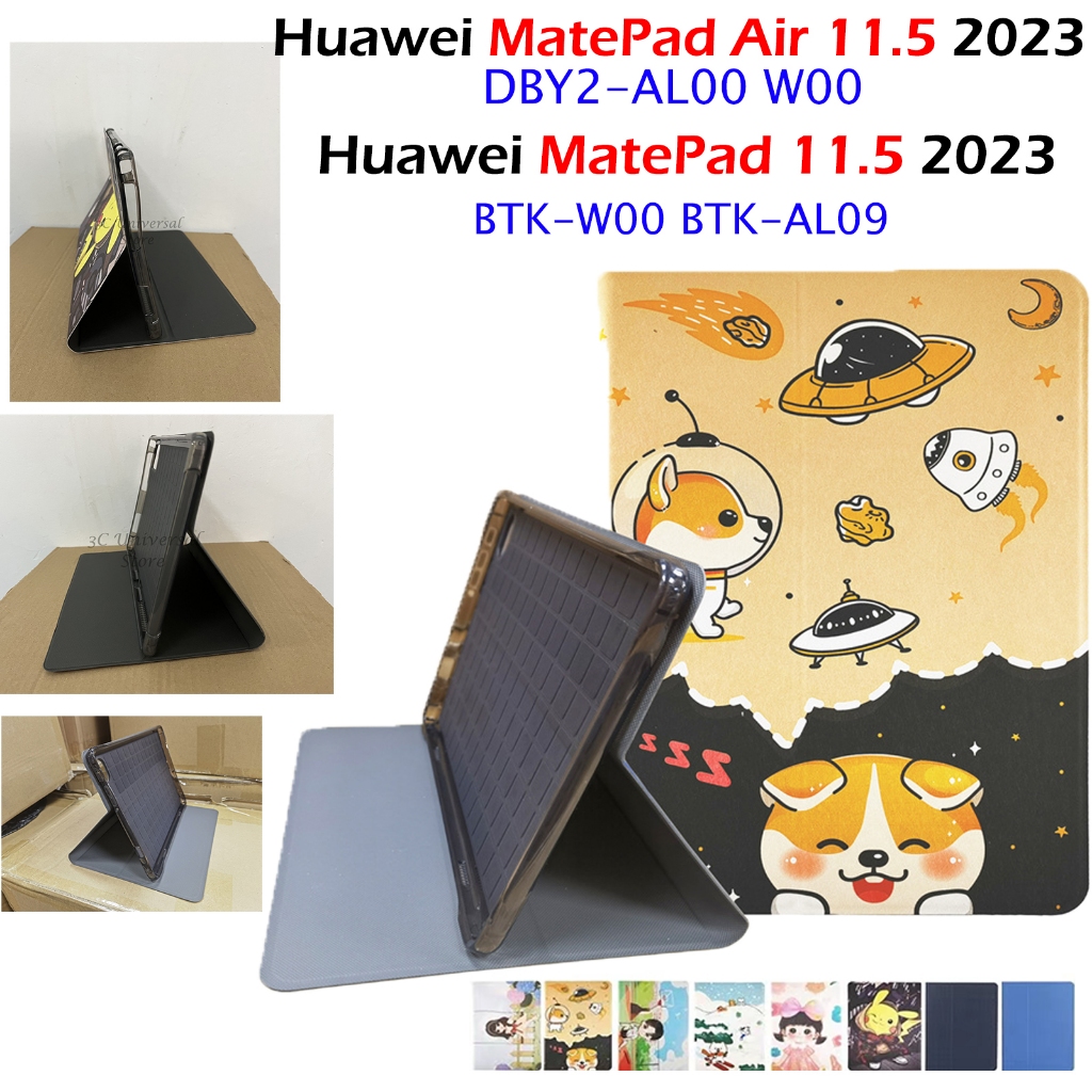 เคสหนัง PU ฝาพับ ลายการ์ตูน พร้อมช่องใส่บัตร หลายมุม สําหรับ Huawei ...