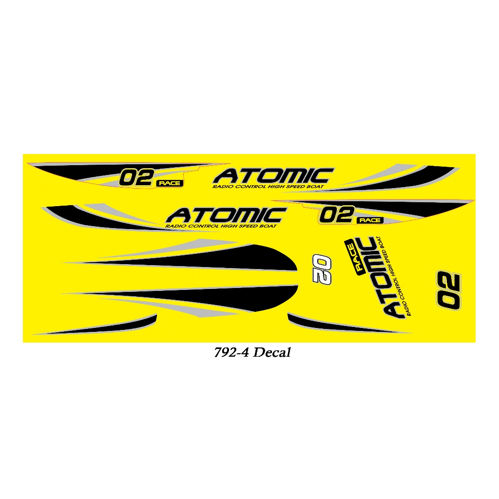 Volantex RC Boat Parts ATOMIC V792-4 Motor mount/Decal/ESC-brushless ...