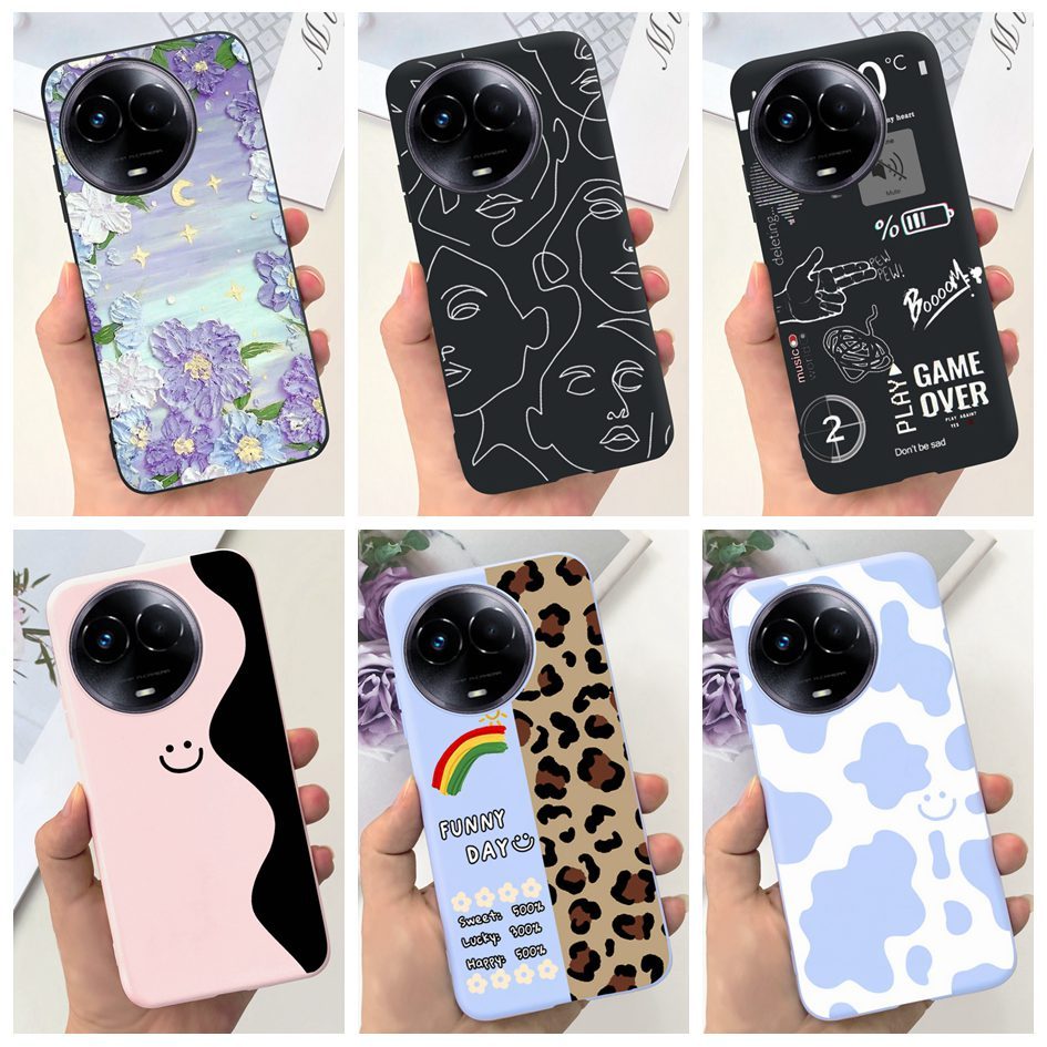 ใหม่ เคสโทรศัพท์มือถือ ซิลิโคนนิ่ม เนื้อแมตต์ ลายดอกไม้ แฟชั่น สําหรับ ...