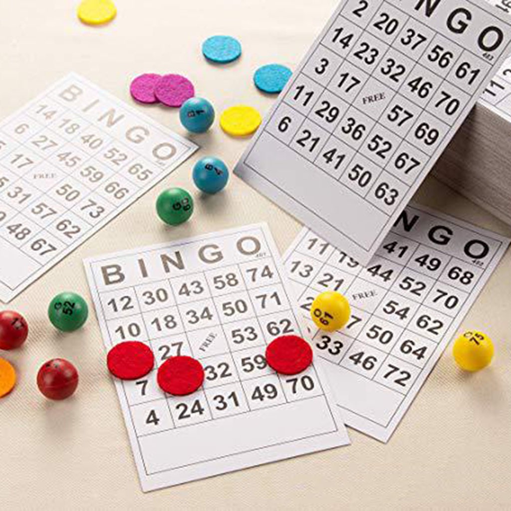 [mibum01eb] การ์ดเกม BINGO อ่านง่าย 60 แผ่น 60 หน้า 60 ใบ | Shopee Thailand