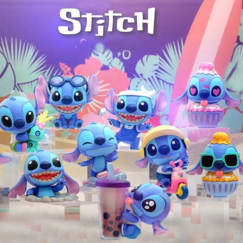 [เวอร์ชั่นของแท้] ของเล่นฟิกเกอร์ Stitch Series Surprise Stitch Cycling ...