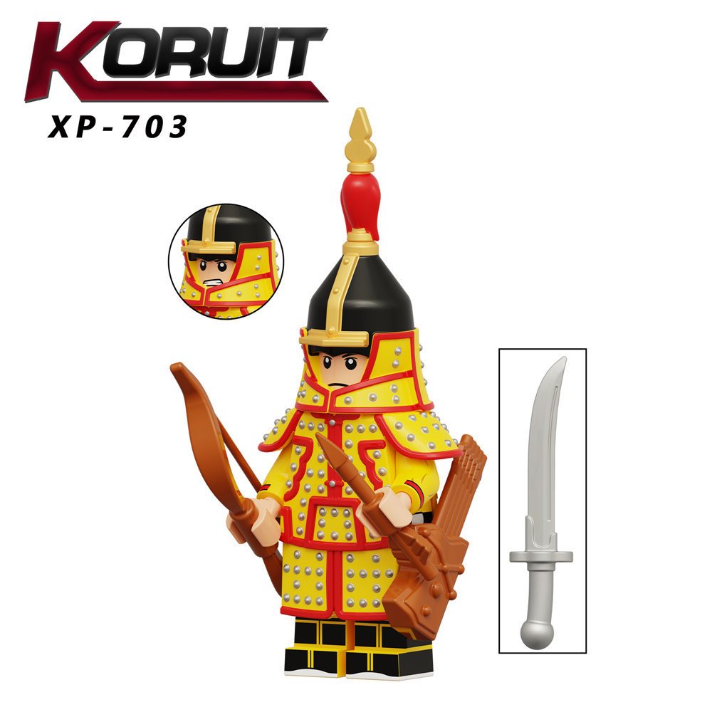 Qing Dynasty Banner System Heavy Armored Soldiers ของเล่นตัวต่อฟิกเกอร์ ...