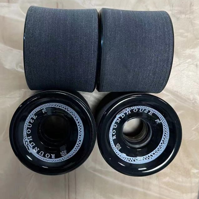 ล้อสเก็ตบอร์ด 65 มม. 78A สีดํา ROUND HOUSE WHEEL 4PCS SURF SKATE WHEEL ...