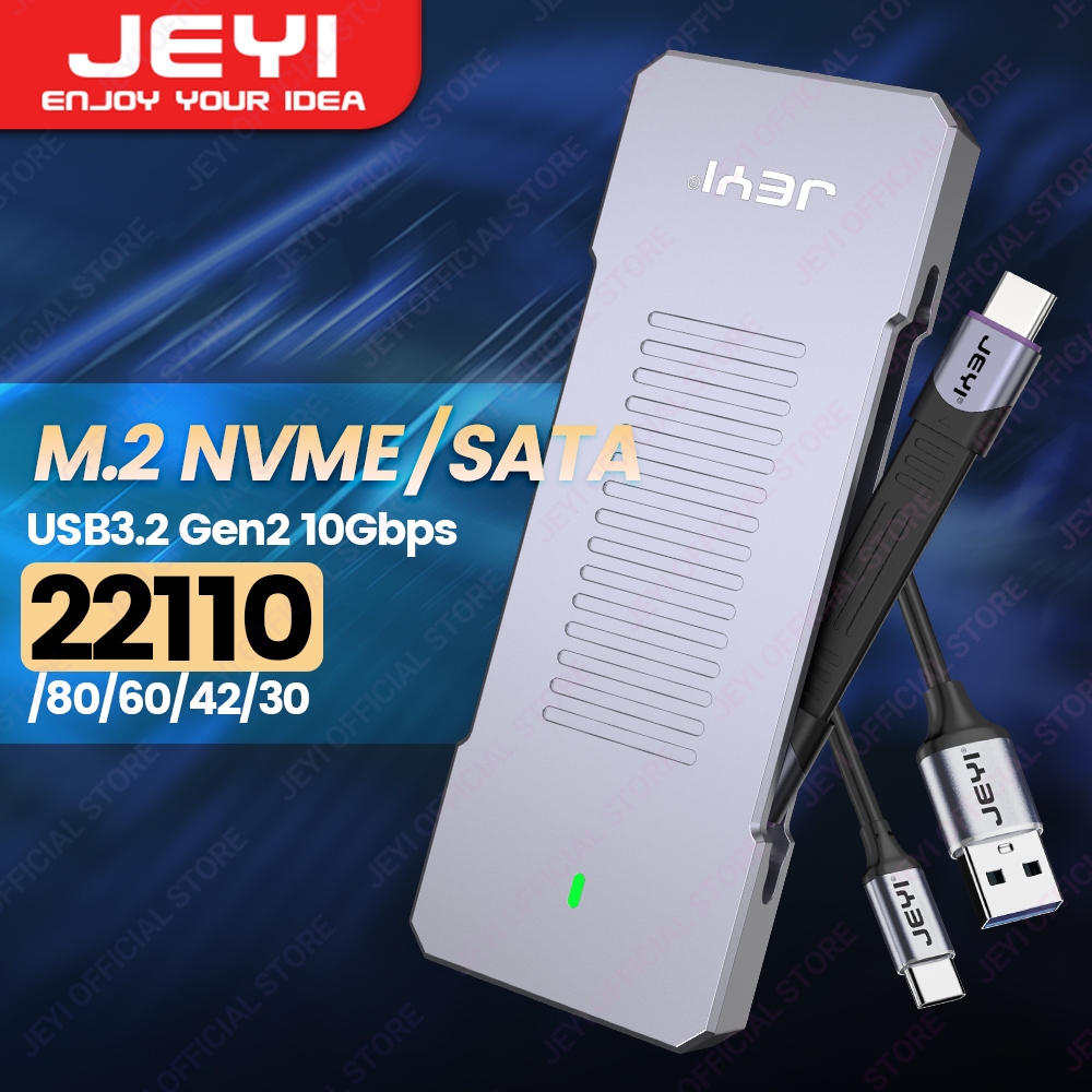 Jeyi เคส SSD 22110 M.2 NVME NGFF USB 3.2 Gen2 Type-C 10Gbps รองรับ M&B ...