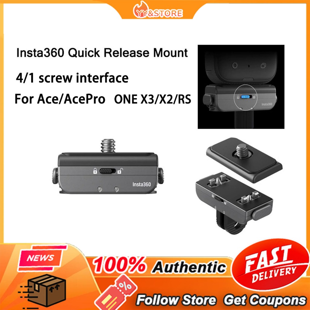 ใหม่Insta360 Quick Release Mount Ace Pro/ Ace Pro 2/ X3/ ONE RS/ ONE R ...